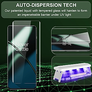 FLOKINICE Compatible for OnePlus 11/10 Pro Screen Protector, [Auto-Dispersion Tech] Full Coverage Hide Scratches Fingerprint Support Bubble-Free Tempered Glass for OnePlus 11/10 Pro - 3 Pack