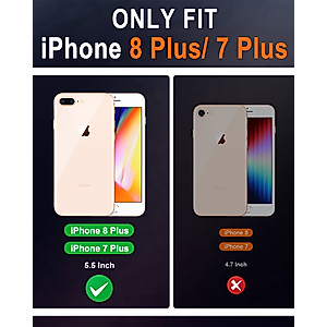 SHIELDON Genuine Leather iPhone 8 Plus Wallet Case Book Flip Cover and [Credit Card Slot] Magnetic Closure Compatible with iPhone 8 Plus / 7 Plus - Black