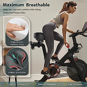 YODOTE Oversized Bike Seat for Peloton Bike & Bike+, Comfort Wide Bike Seat Bicycle Saddle Replacement for Women & Men, Compatible with Peloton, Spin Bike, Exercise Bike or Road Bike