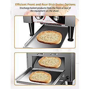 Commercial Conveyor Toaster 150 Slices/Hour 110V Heavy Duty Restaurant Toaster Electric Countertop Belt Machine for Home Office Bread Bagel Breakfast Food