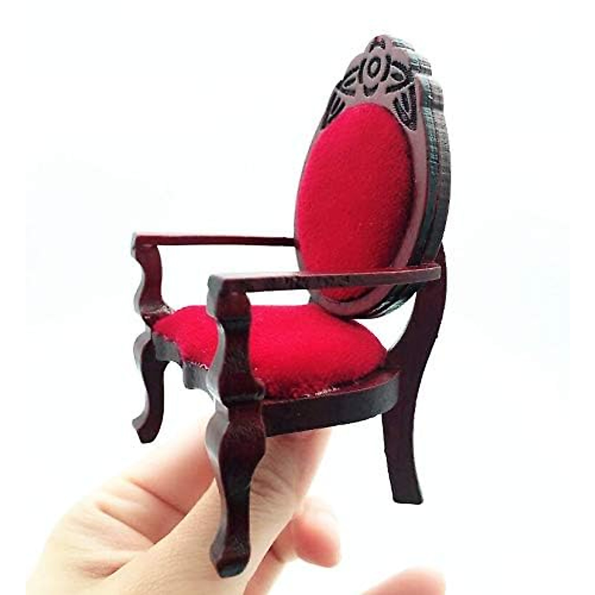 EatingBiting 1:12 Dollhouse Miniature Vintage Retro Single Sofa Chair Furniture for Living Room,Bed Room, Kitchen, Retro Vintage Designed Dolls House Miniature Furniture Action Figures Accessory