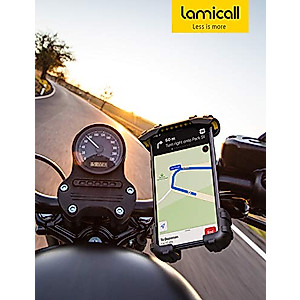 Lamicall Bike Phone Holder, Motorcycle Phone Mount - Adjustable Scooter Phone Holder for iPhone 12 Mini, 12 Pro Max, 11 Pro Max Xs XR 8 X 8P 7 7P 6S, Samsung S10 S9 S8, Huawei, All 4.7-6.8 Devices