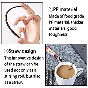 Coffee Stirrers Sticks 400 Individually Wrapped 6.7in，Disposable coffee straw stirring rod，Coffee Straw，Disposable Plastic Drink Stirrer Sticks Health and Safety Three-hole coffee straw