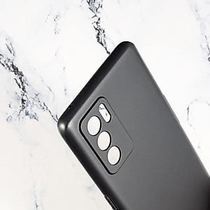 Shantime Oppo Reno 6 Pro 5G Case, Soft TPU Back Cover Shockproof Silicone Bumper Anti-Fingerprints Full-Body Protective Case Cover for Oppo Reno 6 Pro 5G (Black)