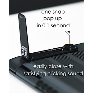 Aulumu G07 Portable Laptop Stand, Pop Up Leg Stands Laptop, Ergonomic Laptop Riser Lift for Desk for All Laptops, Tablets, 8-20'', Black