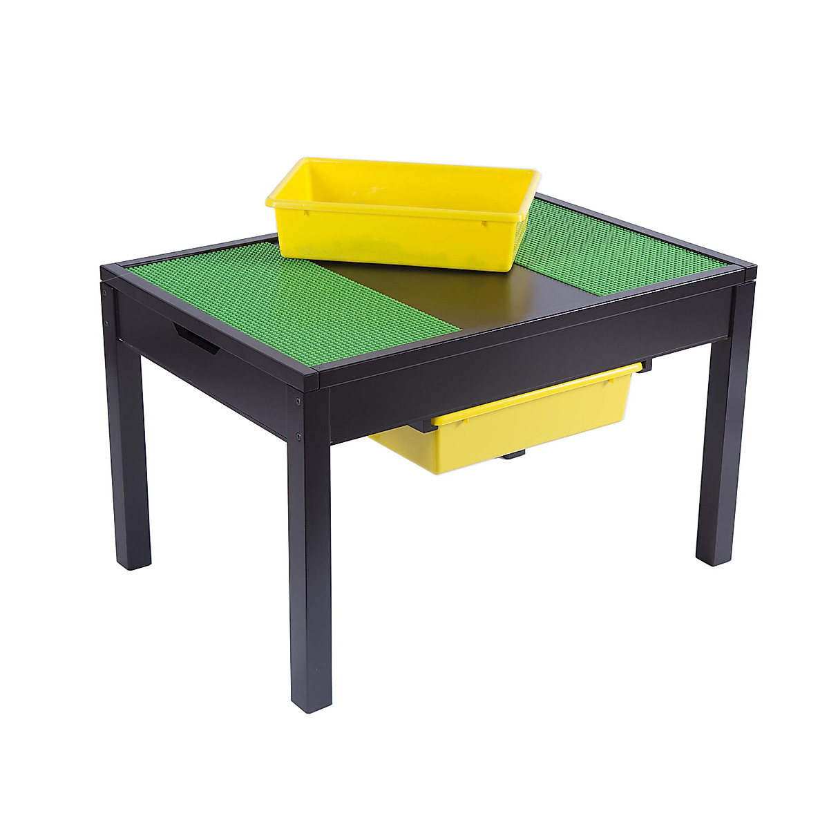 UTEX Large 2 in 1 Kid Activity Table with Storage for Older Kids, Play Table for Kids,Boys,Girls, Espresso
