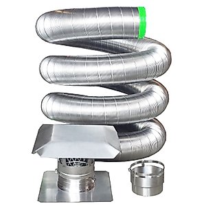 Rockford Chimney Supply 316 Stainless Steel Flexible Chimney Liner Insert Kit, 6 Inch x 25 Feet