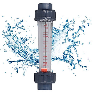 Liquid Flow Meter, Plastic Tube Water Flow Meter 160-1600LPH Liquid Flowmeter Tube Cylindrical Panel Type Flow Meter for Measuring Rate of Liquid Medium