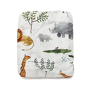 Loulou Lollipop Soft Baby Swaddle Blanket Muslin Wrap Receiving Blanket for Newborn to Toddler Girl and Boy, Large 47” by 47” - Safari Jungle…
