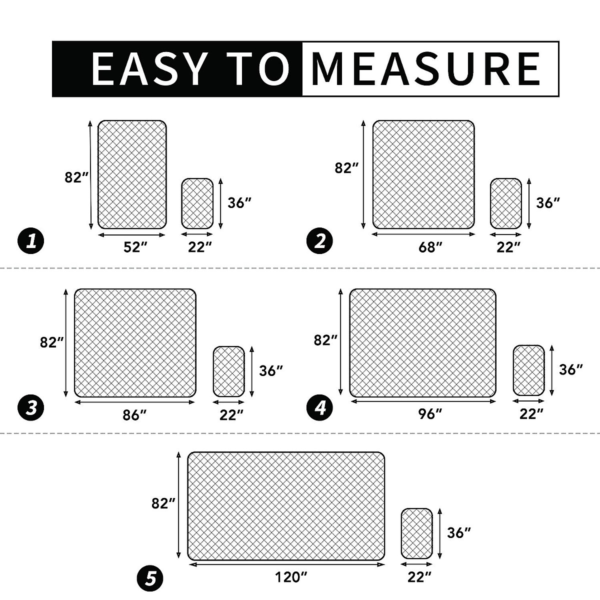 Easy-Going 100% Waterproof Dog Bed Cover, Non-Slip Pet Blanket for Furniture, Washable Couch Cover, Repleasement Sofa Cover (52X82 in,Light Gray)