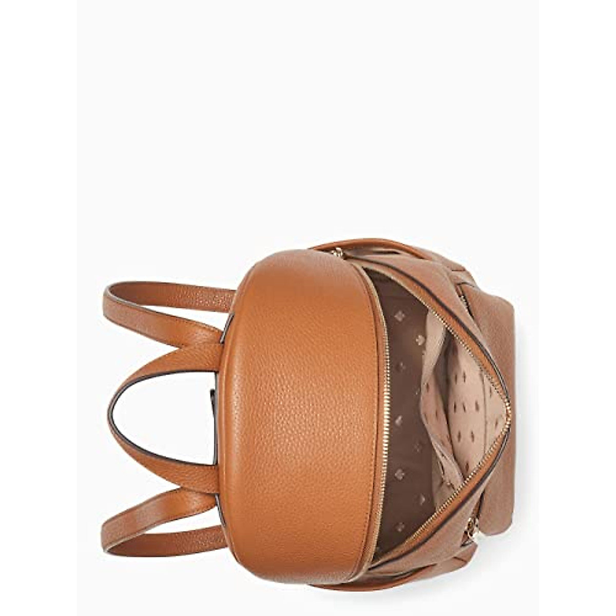 Kate Spade New York Leila Dome Backpack Pebbled Leather Medium (Ginger Brown)