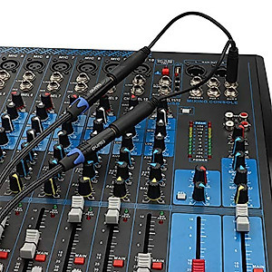 tisino 1/4 Splitter Cable, 1/4" TRS Stereo Male to Dual 1/4" TRS Stereo Female Jack Quarter Inch Splitter Cord - 8 inches /20cm