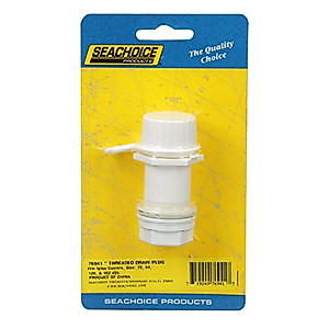 Seachoice Threaded Cooler Drain Plug, Plastic, Fits 72-162-Qt. Igloo Coolers