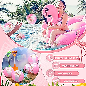 24 Pcs Pink Flamingo Mini Inflatable Beach Balls Bulk 5 Inch Beach Ball Flamingo Themed Party Toys Flamingo Decor for Summer Beach Pool Hawaiian Birthday Party Decorations Water Game Favors