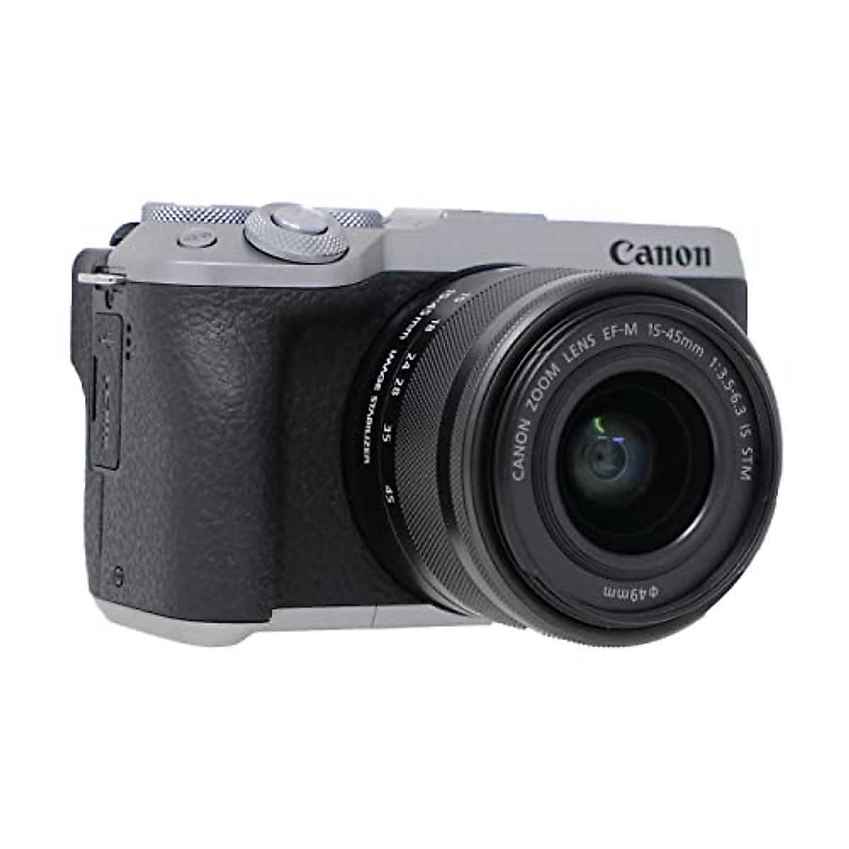 Canon EOS M6 Mark II Mirrorless Digital Camera (Silver) with EF-M 15-45mm Lens & EF 75-300mm Lens + Pro Lens Mount Auto Adapter - EOS (EF/EF-S to EF-M Mount) + Deluxe Accessory Bundle