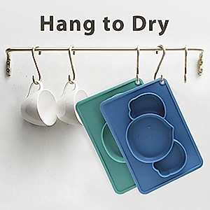 Suction Plate for Babies, Non-Slip Feeding Silicone Placemat for Babies Infants Toddlers Kids Dishes, Stick to High Chair Trays and Table,Microwave Dishwasher Safe (Cute Koala, Baby Blue)