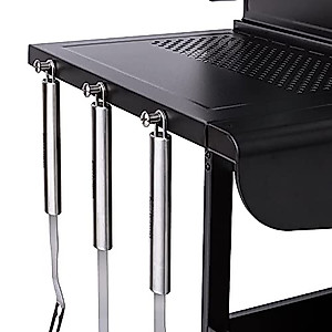 Royal Gourmet ZH3002N 3-Burner 25,500-BTU Dual Fuel Gas and Charcoal Grill Combo, Cabinet Style, Black