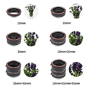 SHOOT AF Auto Focus Macro Extension Tube Set for Canon EOS EF EF-S Lens DSLR Cameras 1100D 700D 650D 600D 550D 500D 450D 400D 350D 300D 100D 70D Close-up(13mm 21mm 31mm)