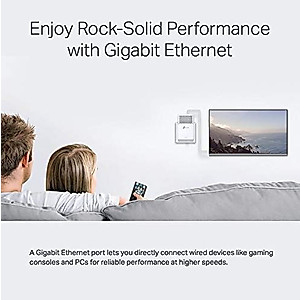TP-Link AV1300 Powerline WiFi Extender - AC1350 Dual Band WiFi, Gigabit Port, Noise Suppression Design, Plug&Play, Power Saving(TL-WPA8630 KIT) (Renewed)