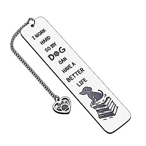 Funny Bookmark Gifts for Women Men Dog Lover Friends Inspirational Birthday Christmas Gift for Coworker Boss Book Lover Bookmark for Dog Mom Dog Dad Stocking Stuffer Valentine for Son Daughter Him Her