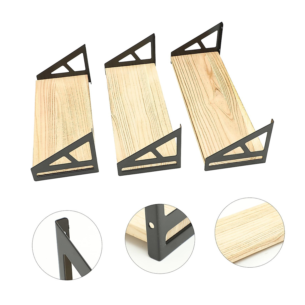 KOMBIUDA 1 Set Shelf Wall Sundries Holder Living Room Supply Bathroom Sundries Rack Wooden Wall Stand Multi-Function Wall -Mounted Storage Rack Sundries Organizer