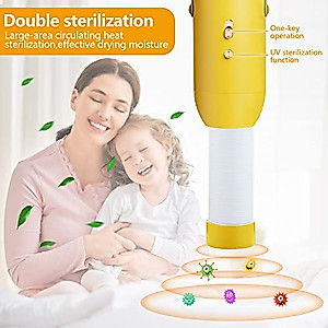 Mini Portable Clothes Dryer 110V Multifunctional Small Dryer with Big Clothes Bags and Warm Shoe Expansion Tube for Home Apartments Dormitory Travel