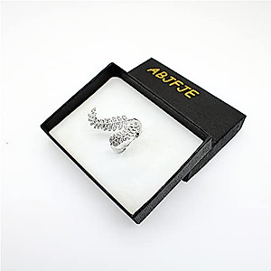 ABJFJE Adjustable Geometric Crystal Ring Anniversary Eternity Band Cubic Zirconia Ring Crystal Wedding Cocktail Rings Fashion Luxury Jewelry for Women