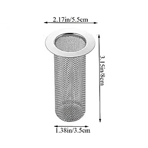 Multifunctional Stainless Steel Floor Drain Filter Mesh, Sink Drain Strainer, Anti-Clog Slag Strainer Hair Catcher for Bathtub Sink(5.5x3.5x8cm)