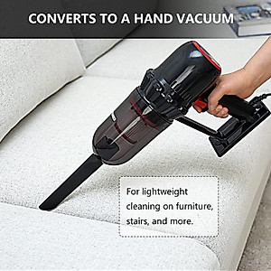 EFSHREE Vacuum Cleaner, 17KPa Powerful Suction with 600W Motor, 4 in 1 Lightweight Handheld Corded Stick Vacuum for Pet Hair Hard Floor and Carpet