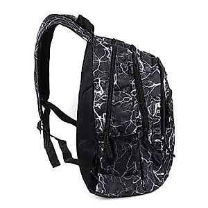 Parquet Travel Backpack For Outdoors,Luggage,Laptops - Adults Sports Bookbag, Lightning, (Black)
