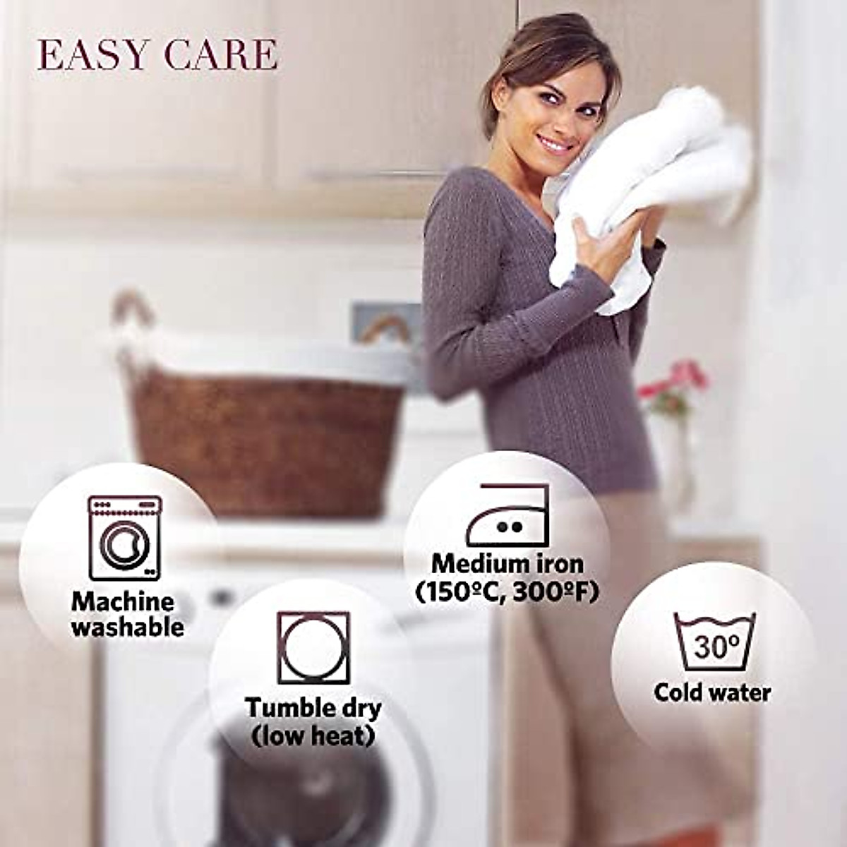 Dreaming Casa Solid White Sheer Curtains for Bedroom Rod Pocket Curtains, 4 Panels 52" W x 96" L