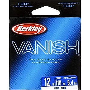 Berkley Vanish®, Clear, 50lb | 22.6kg, 2000yd | 1828m Fluorocarbon Fishing Line, Suitable for Saltwater and Freshwater Environments