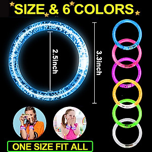 20 Pack Glow Sticks Bracelets Halloween Party Favors Supplies Glow in The Dark, LED Bracelet Light Up Toys Neon Party Favors Birthday Wedding Carnival Halloween Party Games Gifts Goodie Bags Prizes