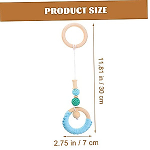 Kisangel Baby Toy 16 pcs Crib Gym Girls Wood Decor Hanging Baby Newborn Kids Seat Cot Toy Toys Infant Wooden Adorable Rattle Ster Car Rattles for Toddler Plaything Pendant Play Boys Bed Newborn Toys