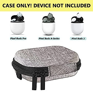 Compatible for Google Pixel Buds Pro 2022 Case, [Portable] [Keychain] [Storage Bag] Hard Case for Google Pixel Buds Pro/Pixel Buds A-Series/Pixel Buds 2 Case (Grey)