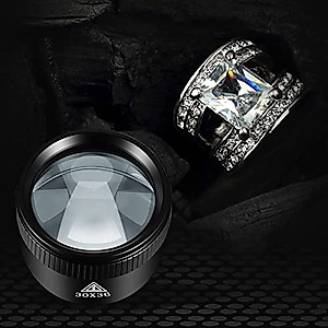 5 Pcs Jewelers Loupe Portable Monocular Magnifier Magnifying Glass Eye Loops Magnifier with 30 x 36 mm Lens Watch Jewelry Experimental Repair Tool for Textile Optical Circuit Coins (5X 10X 15X 20X)