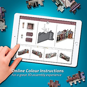 Wrebbit3D Harry Potter Diagon Alley 3D Puzzle for Teens and Adults | 450 Real Jigsaw Puzzle Pieces | Not Just an Ordinary Model Kit for Adults for Harry Potter Fans