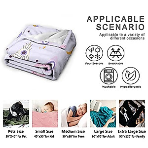 Evil Eye Pattern Throw Blanket Super Soft Fuzzy Plush Fluffy Blanket for Gifts,Bedding Quilt Home Decor for Couch Sofa Bed All Season,30"x40" for Pets