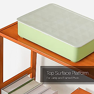 MoNiBloom 4 Tier Bookcase with 3 Drawers, Bamboo Freestanding Ventilated Display Shelf Storage Organizer Cabinet for Bedroom Living Room Office Décor, Brown