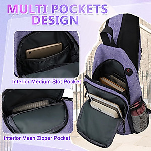 VX VONXURY Sling Backpack Women, Multipurpose Crossbody Bags for Women Trendy Lightweight Chest Bag for Travel Hiking Cycling