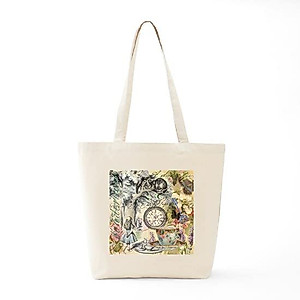 CafePress Cheshire Cat Alice In Wonderland Tote Bag Natural Canvas Tote Bag, Reusable Shopping Bag