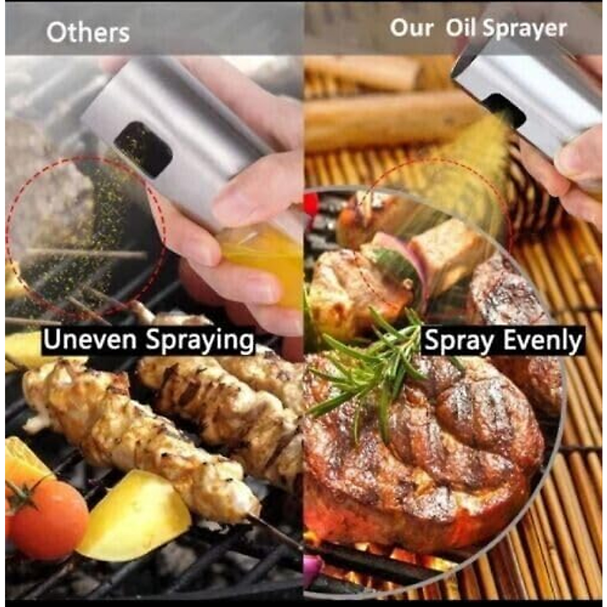 Egypticana home/commercial Oil Sprayer for Cooking, Olive Oil Sprayer Mister, Spray Bottle for Kitchen, 100ml Glass, Oil Vinegar Spritzer Sprayer Glass Bottles for Salad, cooking, roasting, BBQ