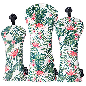 SHABIER Golf Hawaiian Style Golf Wood Club Headcover Driver Cover for Taylormade M5 M6 Driver (Driver Head Cover)