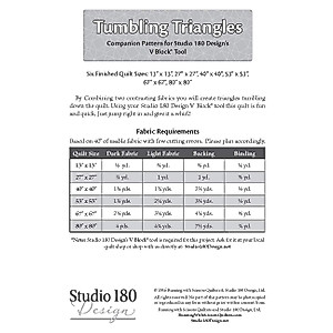 Tumbling Triangles Quilt Pattern by Deb Tucker