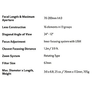 Canon EF 70-200mm f/4 L is USM Lens for Canon Digital SLR Cameras