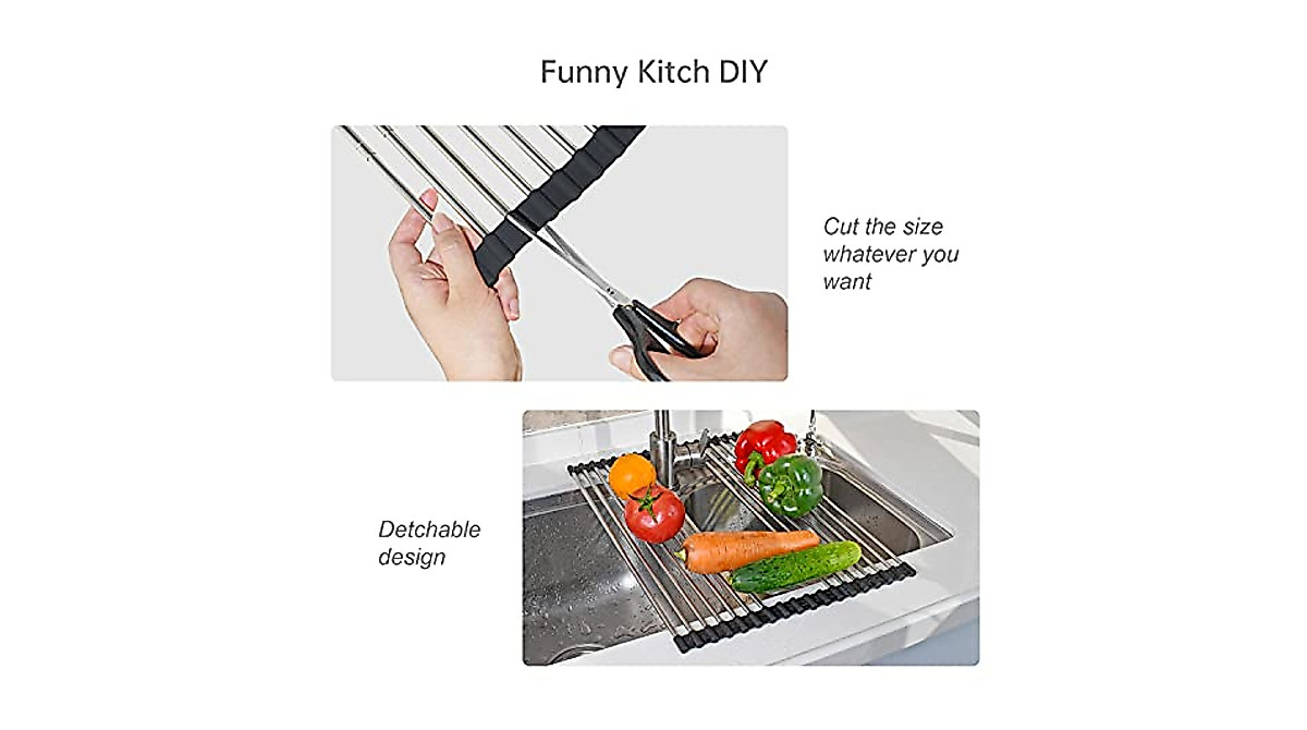 ARAINY Telescopic Roll Up Sink Drying Rack | Expandable