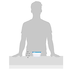 Sistema Takealongs 1.2L Deep Square 4 Pack Food Storage Containers, 1.2 Litre, Clear with Blue Lid