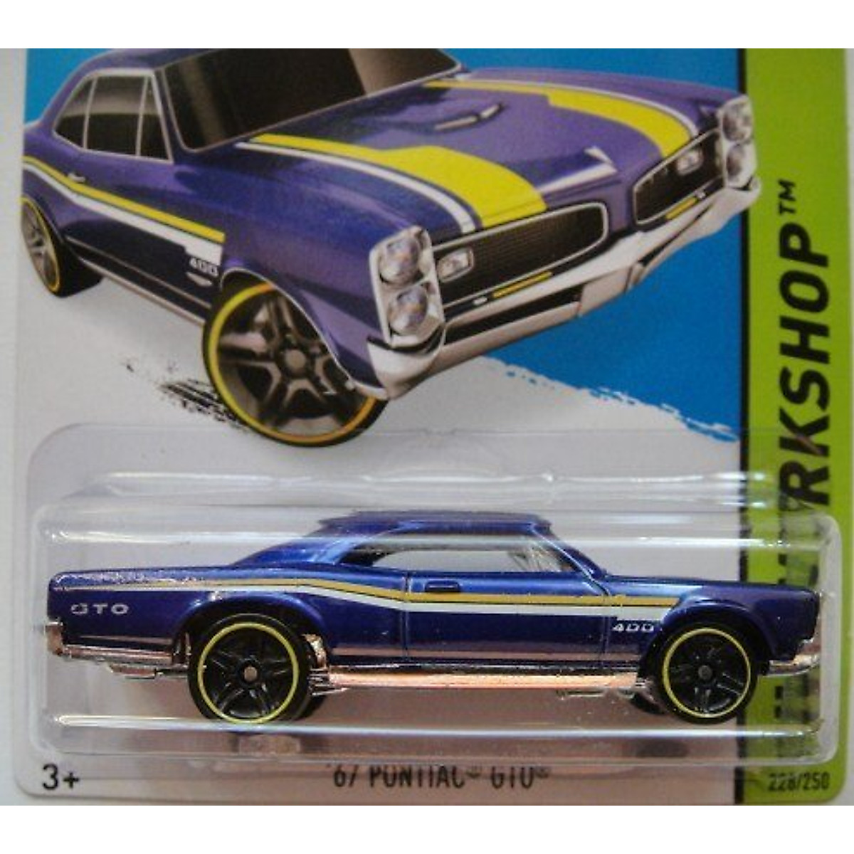 Hot Wheels, 2015 HW Workshop, '67 Pontiac GTO [Metallic Blue] Die-Cast Vehicle #228/250
