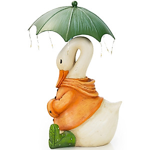 VP Home Quacking in The Rain Duck Solar Powered LED Outdoor Decor Garden Light