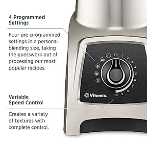 Vitamix S55 S-Series Blender, Professional-Grade, 40oz. Container, Brushed Stainless Finish
